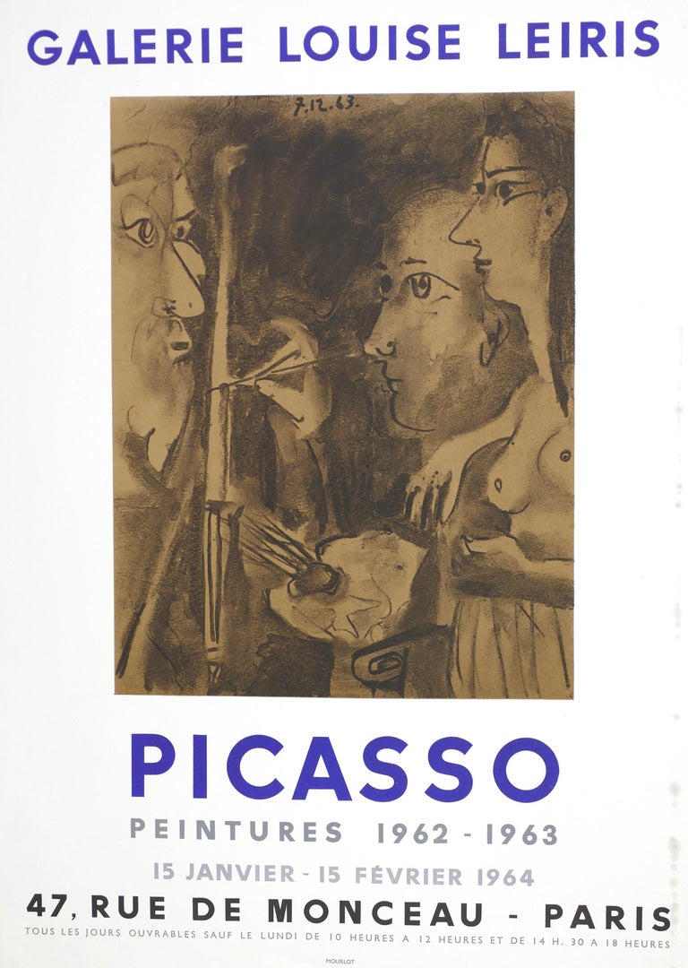 (after) Pablo Picasso - Picasso Vintage Exhibition Poster in Paris ...