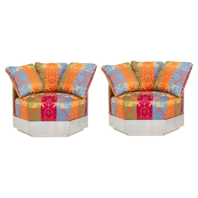 After Peter Murdoch Hexagon Swivel Chairs, Pair For Sale at 1stDibs