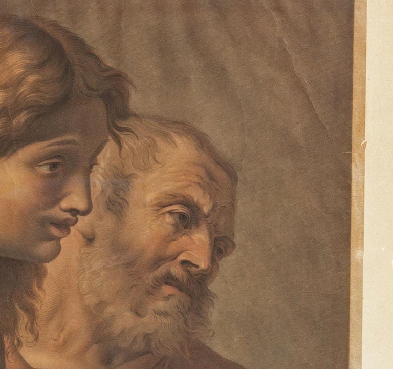 Old Master Print Heads of Two Apostles after Raphael For Sale at 1stDibs