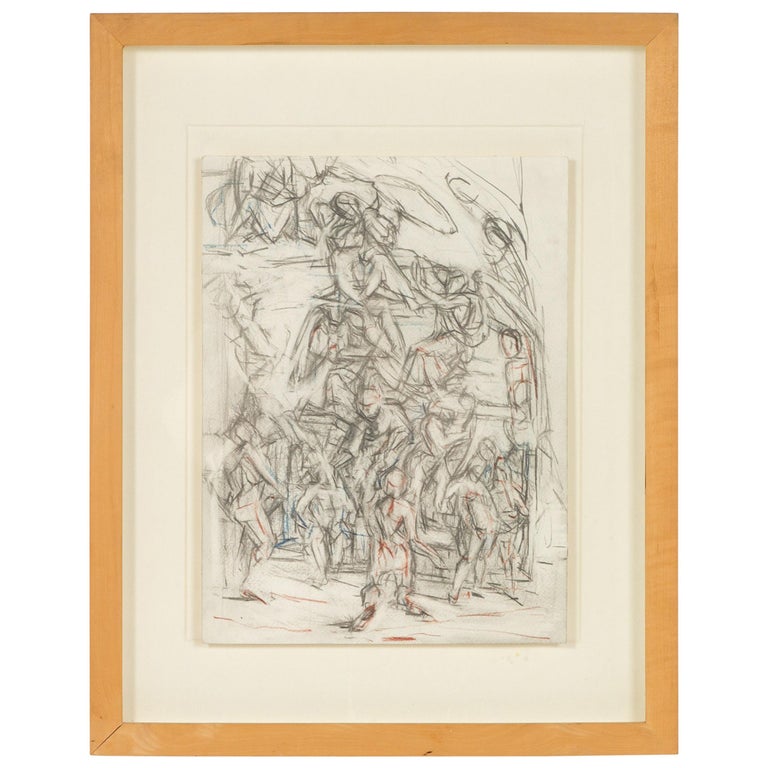 After Signorelli "The Elect" Charcoal Drawing on Paper For Sale at 1stDibs