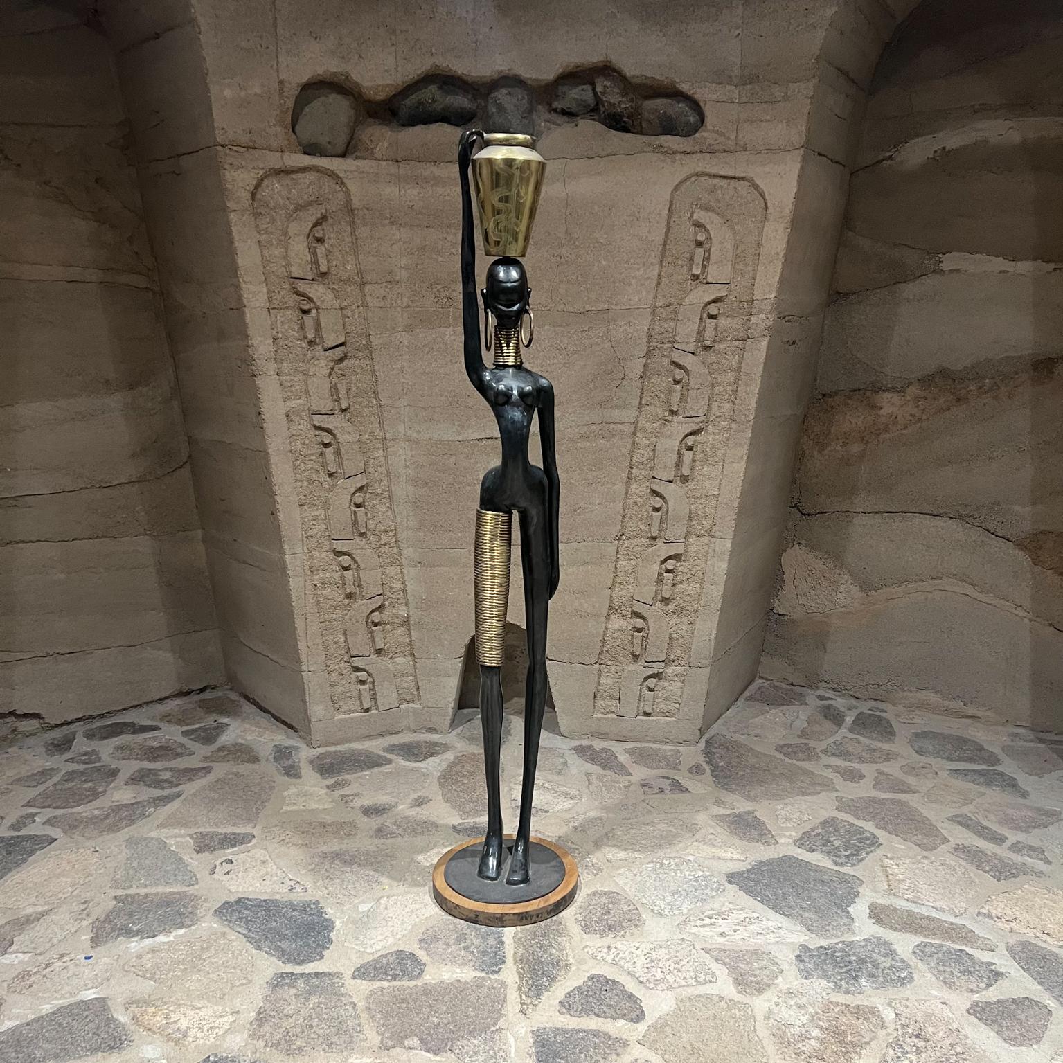 After Style of Karl Hagenauer Bronze Female Sculpture African Water ...