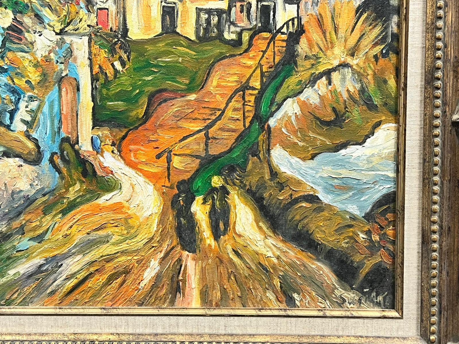 French Post Impressionist Signed Oil after Van Gogh Auvers sur Oise at ...