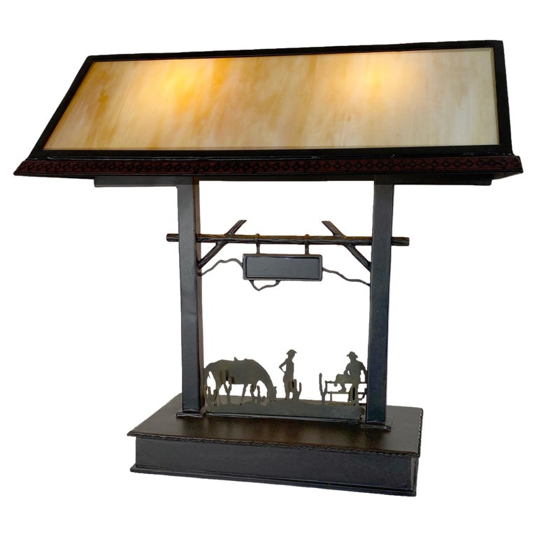 "After Work" Western Desk Lamp For Sale at 1stDibs