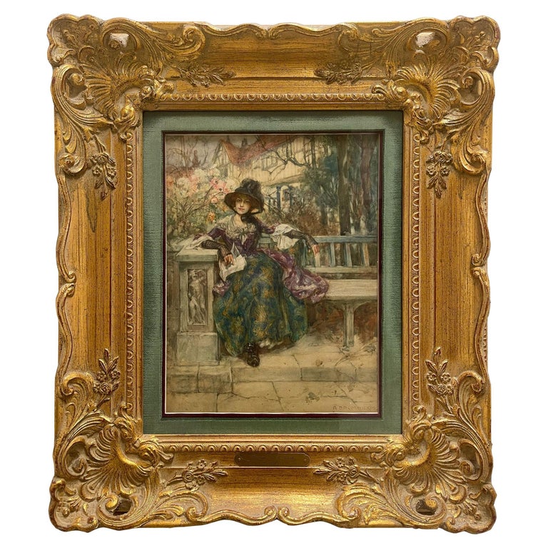 "Afternoon in the Park" Figurative Watercolor Painting by Arthur David ...