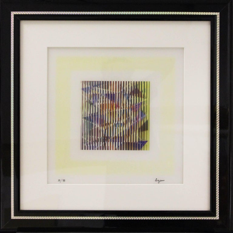 Yaacov Agam - Gurrurie Yellow Border-Limited Edition Agamagraph, Signed ...