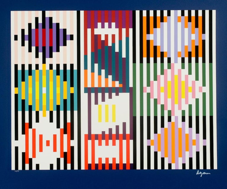 Yaacov Agam - Untitled, Op-Art Screen print For Sale at 1stDibs