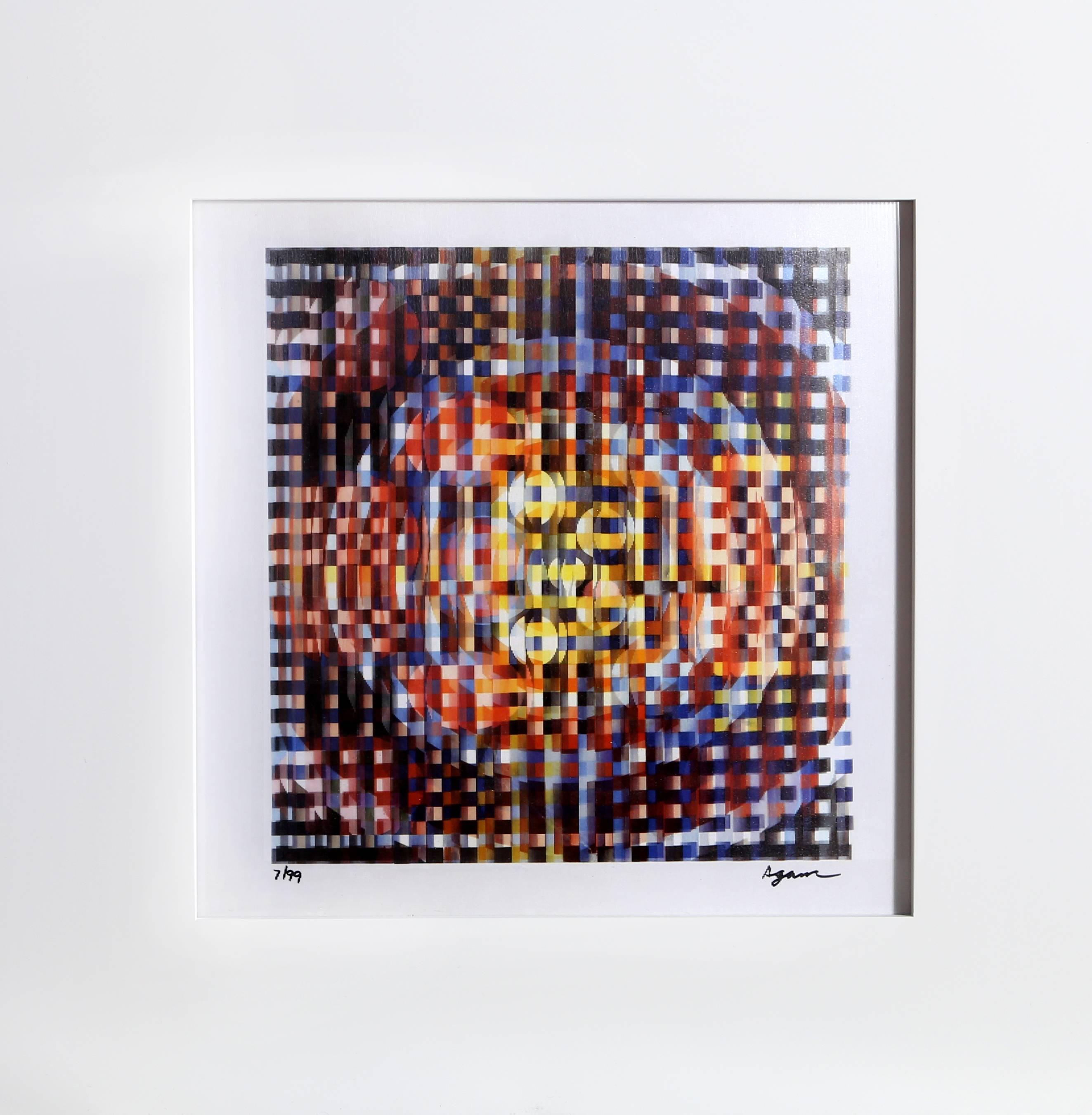 Yaacov Agam - V from Double Metamorphosis Series, Large Silkscreen by ...