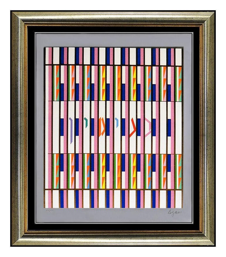 Yaacov Agam - Yaacov AGAM Original Color Silkscreen Signed Op Artwork ...