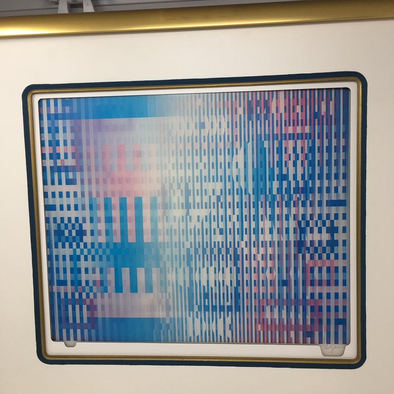 Yaacov Agam - Yaacov Agam Signed Agamograph Kinetic Op-art Abstract ...