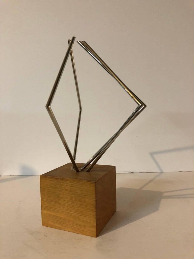 Yaacov Agam - Rare Israeli Agam Sculpture Steel Wood 'From Lines to ...