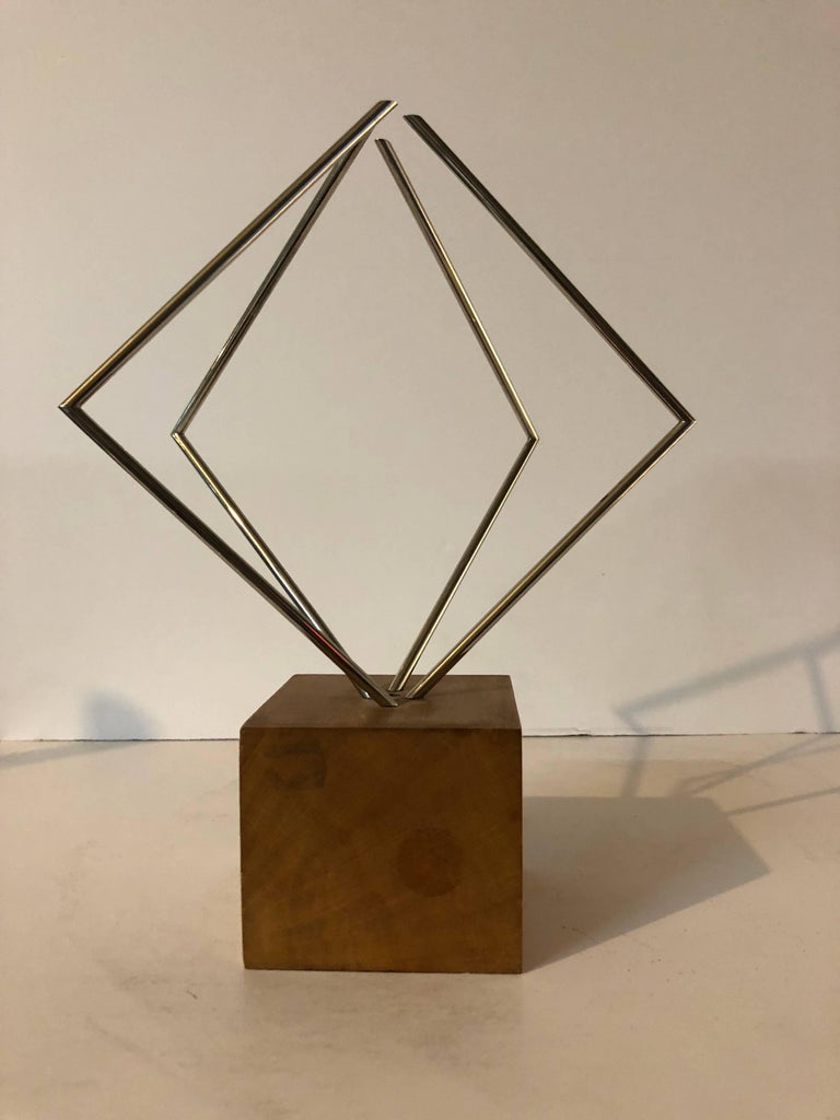 Yaacov Agam - Rare Israeli Agam Sculpture Steel Wood 'From Lines to ...