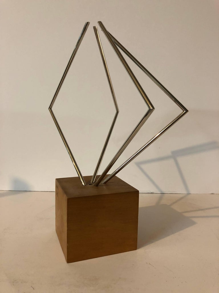 Yaacov Agam - Rare Israeli Agam Sculpture Steel Wood 'From Lines to ...