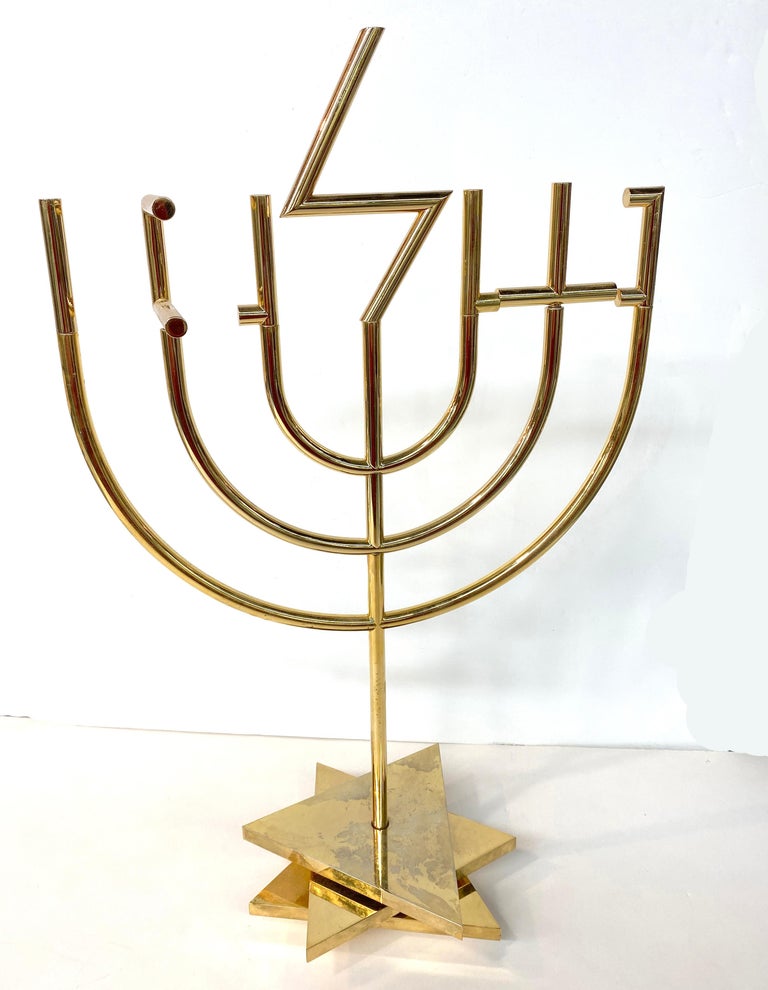Yaacov Agam - Tri-Base Shalom Menorah, Kinetic Sculpture by Yaacov Agam ...