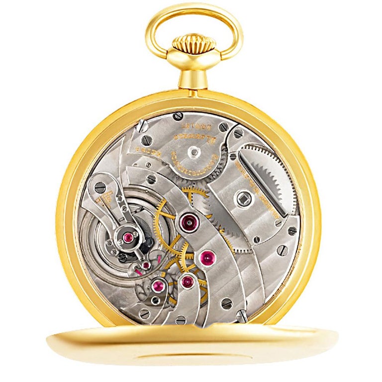 Agassiz Pocket Watch 246181 14k Yellow Gold Manual Watch For Sale at ...
