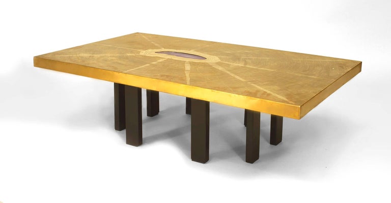 Agate and Etched Bronze Table, by Georges Mathias For Sale at 1stDibs