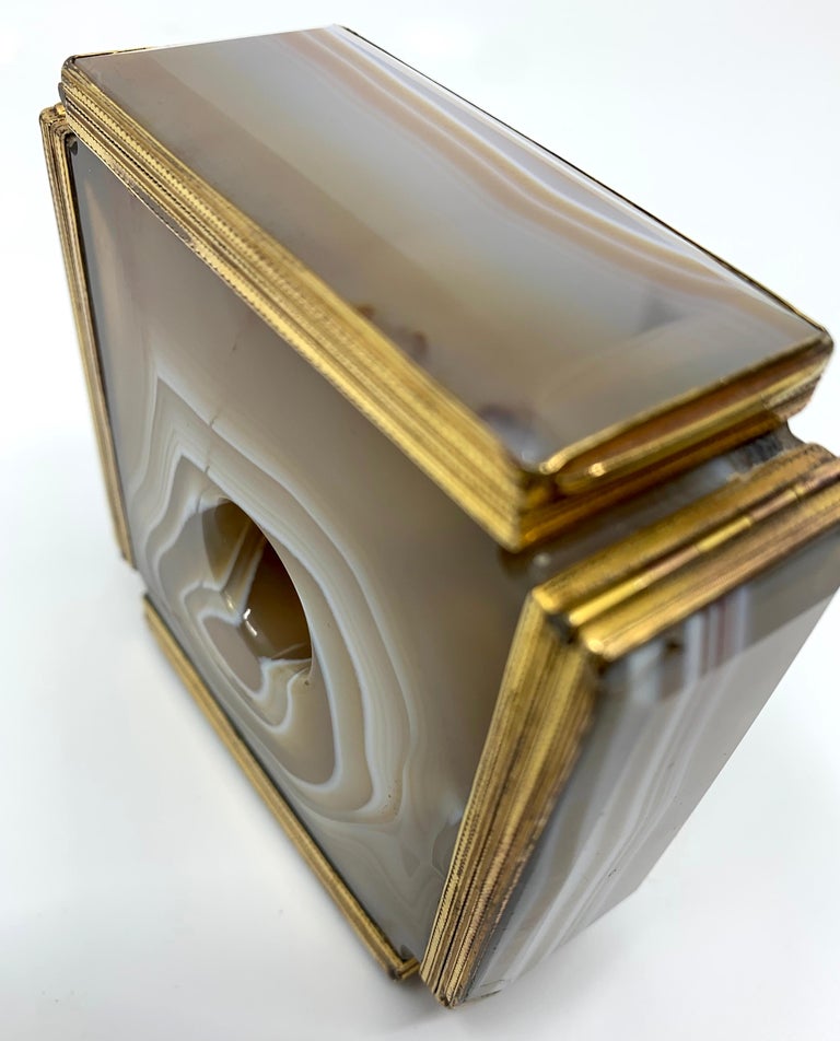 Agate and Gilt Metal Snuff Box For Sale at 1stDibs