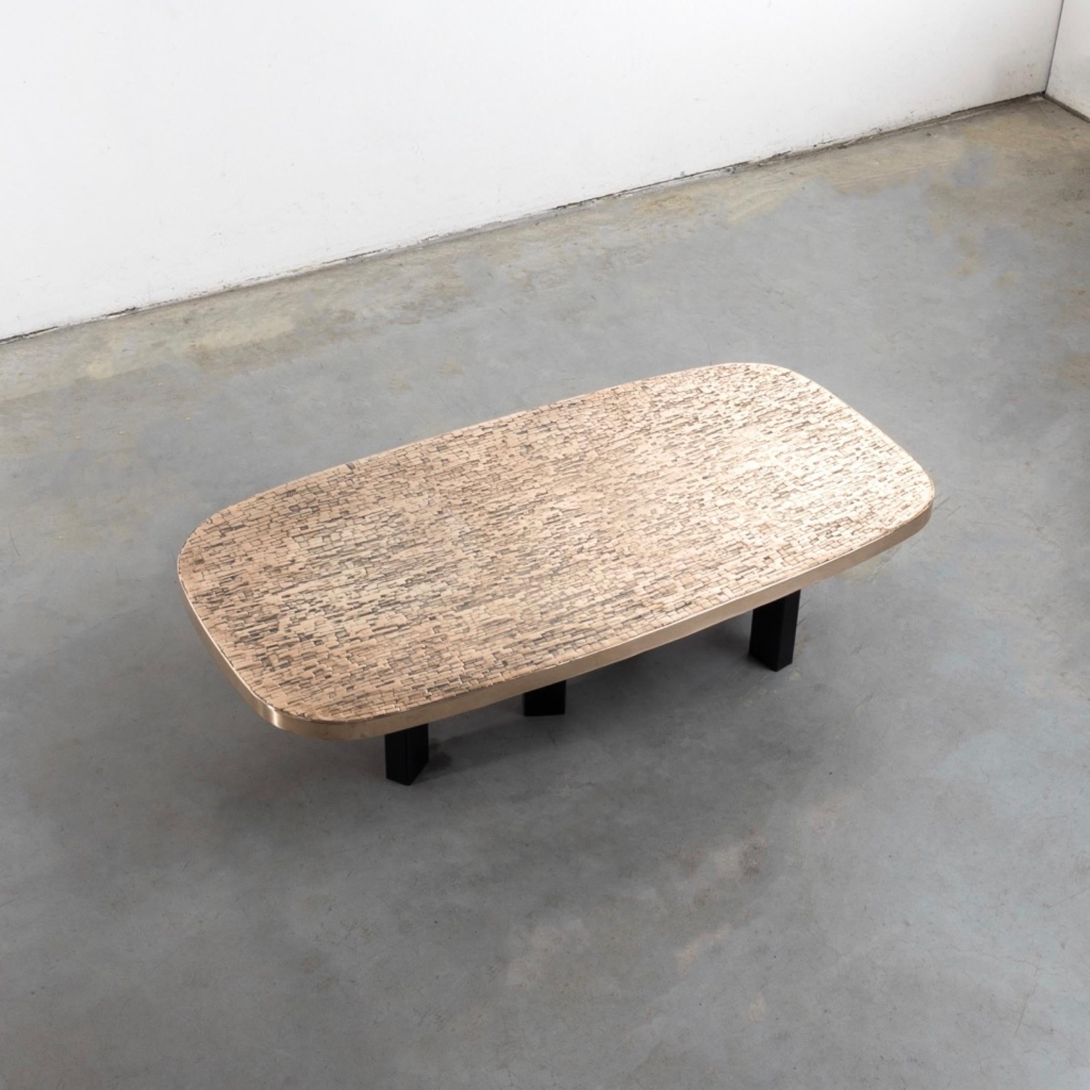 Agate relief by Ado Chale – Cast bronze coffee table at 1stDibs