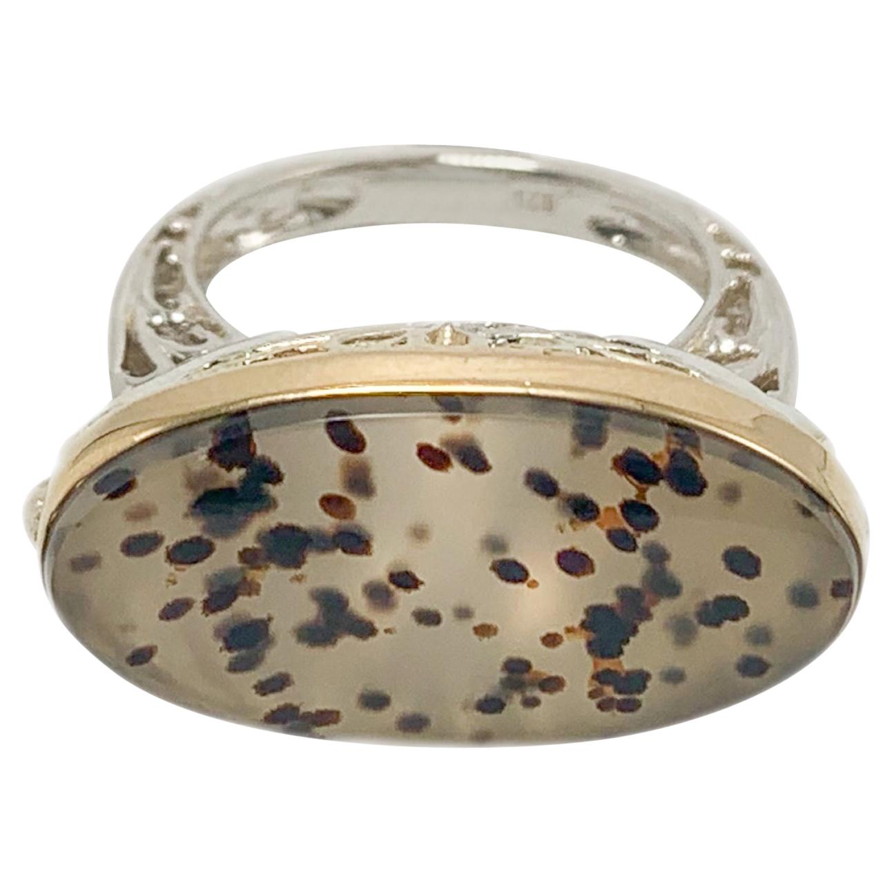 Antique Agate and 18K Gold Cameo Ring at 1stDibs