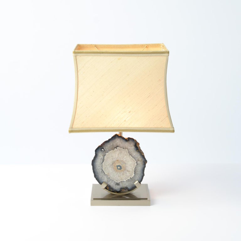 Agate Stone Table Lamp at 1stDibs