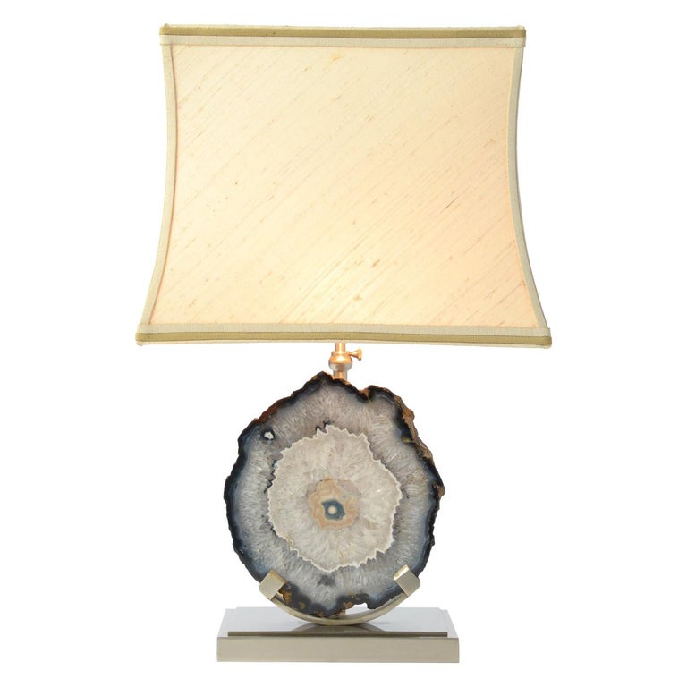 Agate Stone Table Lamp at 1stDibs