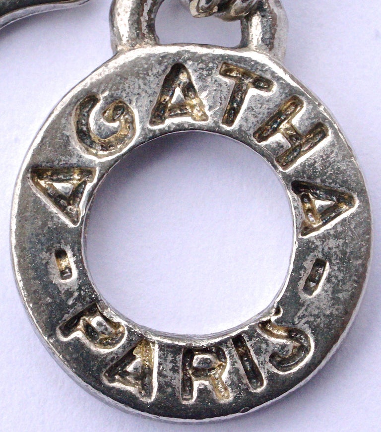 Agatha Paris Silver Tone Chain Scottie Dog Charm Bracelet at 1stDibs ...