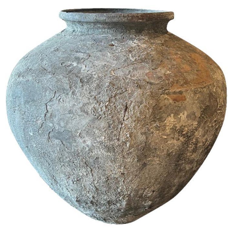 Aged and Weathered Terra Cotta Water Vessel, Indonesia, 19th Century ...