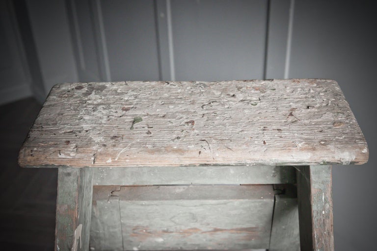 Aged Painters Step Ladder For Sale at 1stDibs