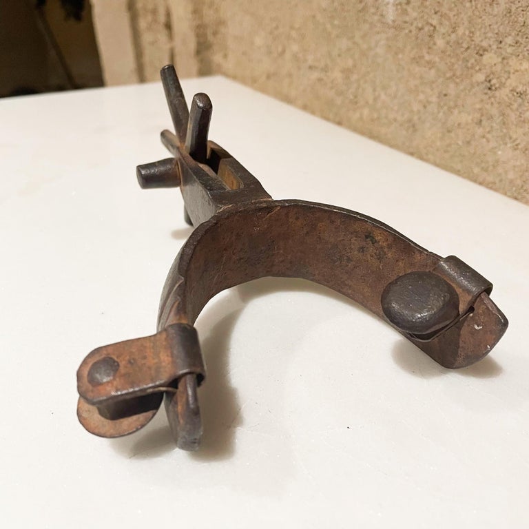 Aged Vintage Western Cowboy Set of Mismatched Spurs Forged Metal ...