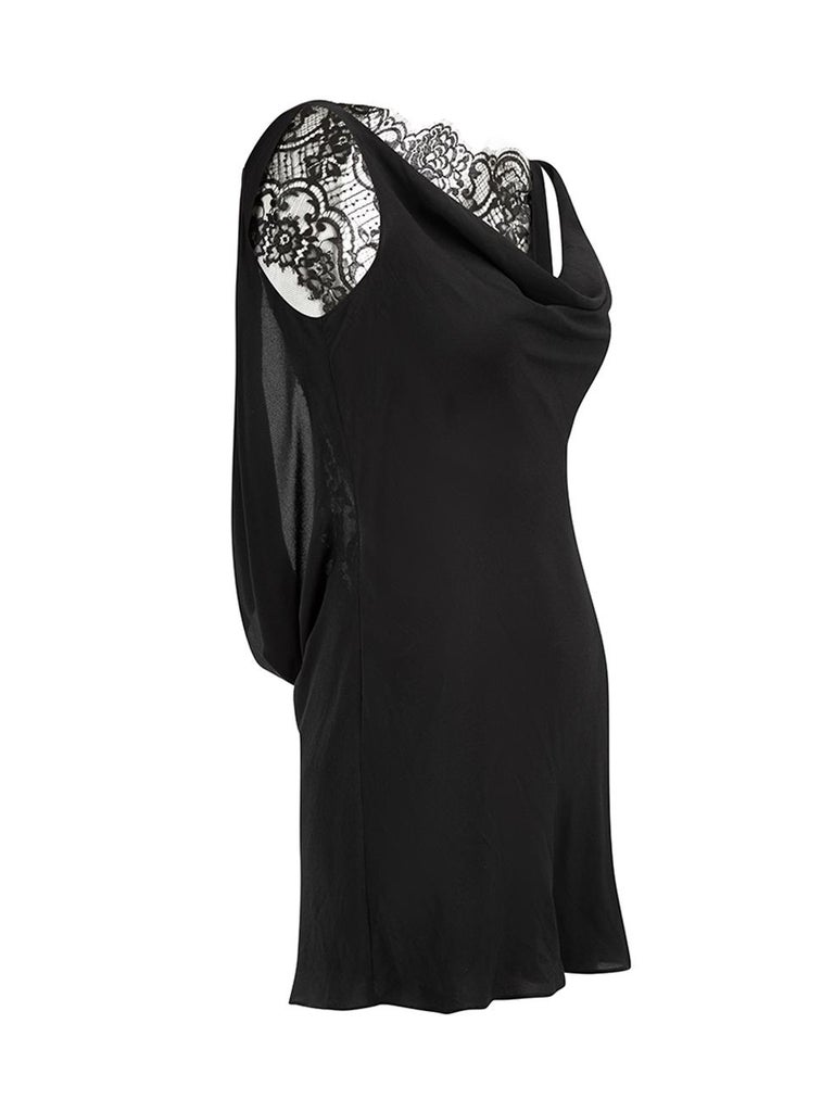 Agent Provocateur Women's Black Draped Neck Lace Panel Top For Sale at ...