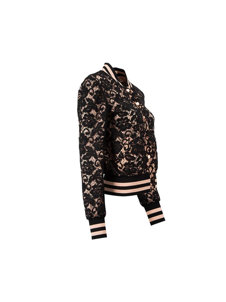 Agent Provocateur Women's Black Lace Bomber Jacket For Sale at 1stDibs