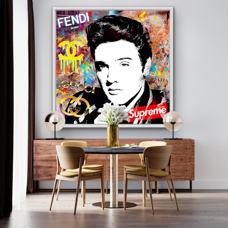 Agent X - (Elvis) Suspicious Conversation, Portrait Art, Celebrity Pop ...