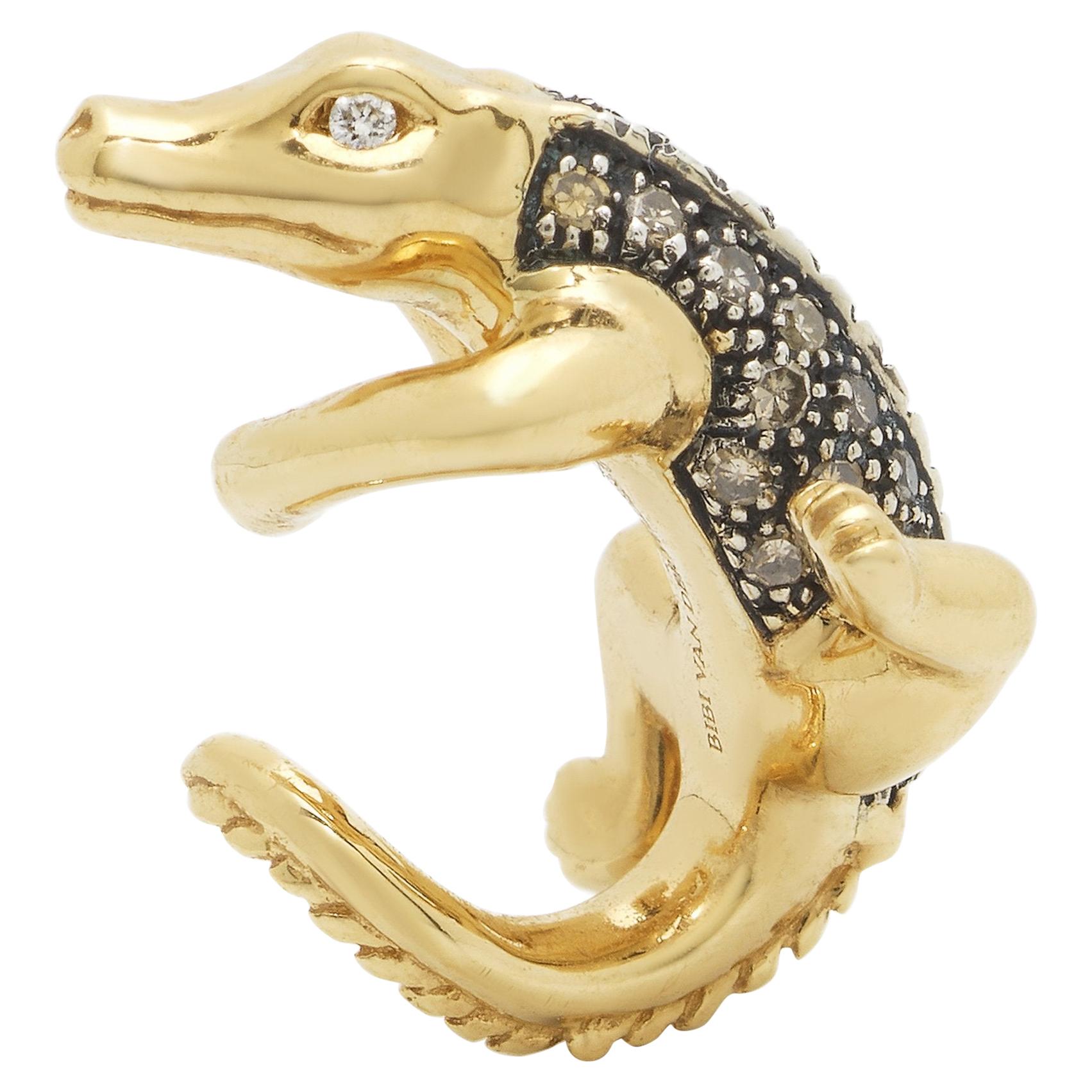 Ocean Alligator Bite Earring For Sale at 1stDibs