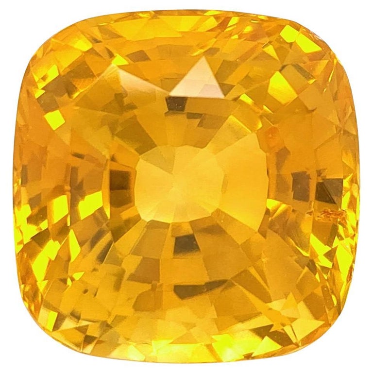 AGL Certified 17.48 Carat Natural Heated Yellow Sapphire For Sale at ...
