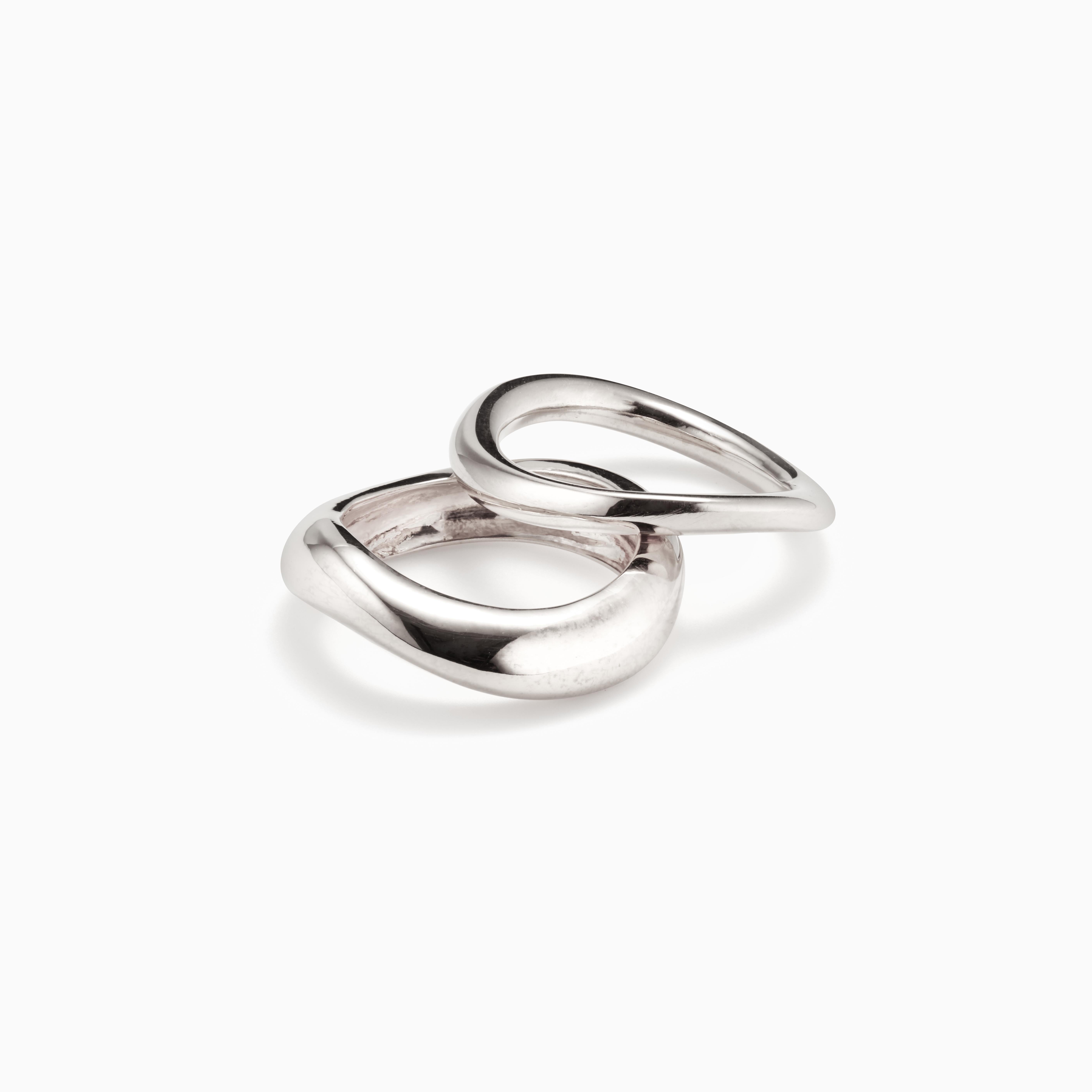 Customizable AGMES Medium Sterling Silver Astrid Sculptural Ring For ...