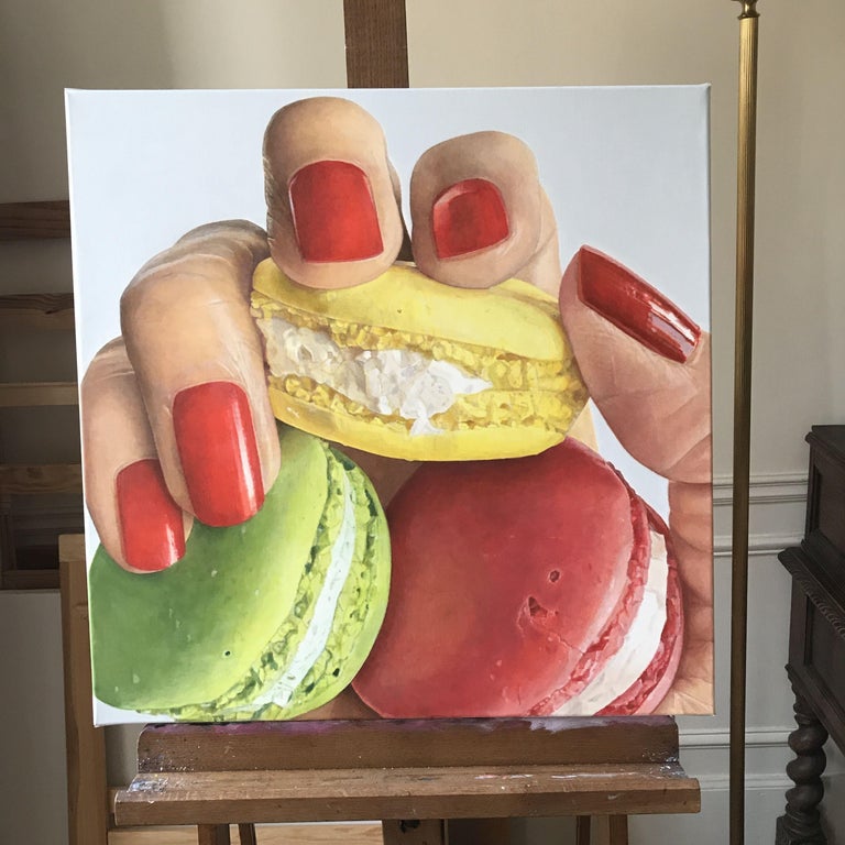 AgnÃ¨s LefÃ¨vre - Greedy, Painting, Oil on Canvas For Sale at 1stDibs