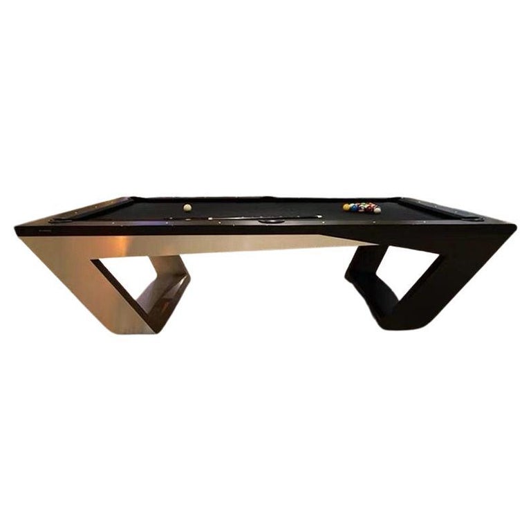 Slate Pool Tables Modern White Crystal Slate Inverted Legs Design ...