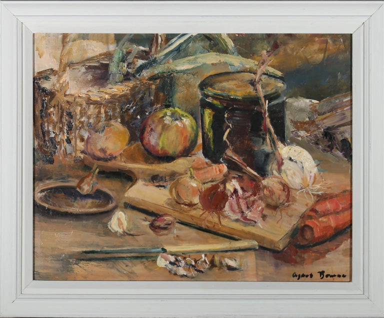 Agnes Bowman - Agnes Bowman - 20th Century Oil, Peeling Onions For Sale ...