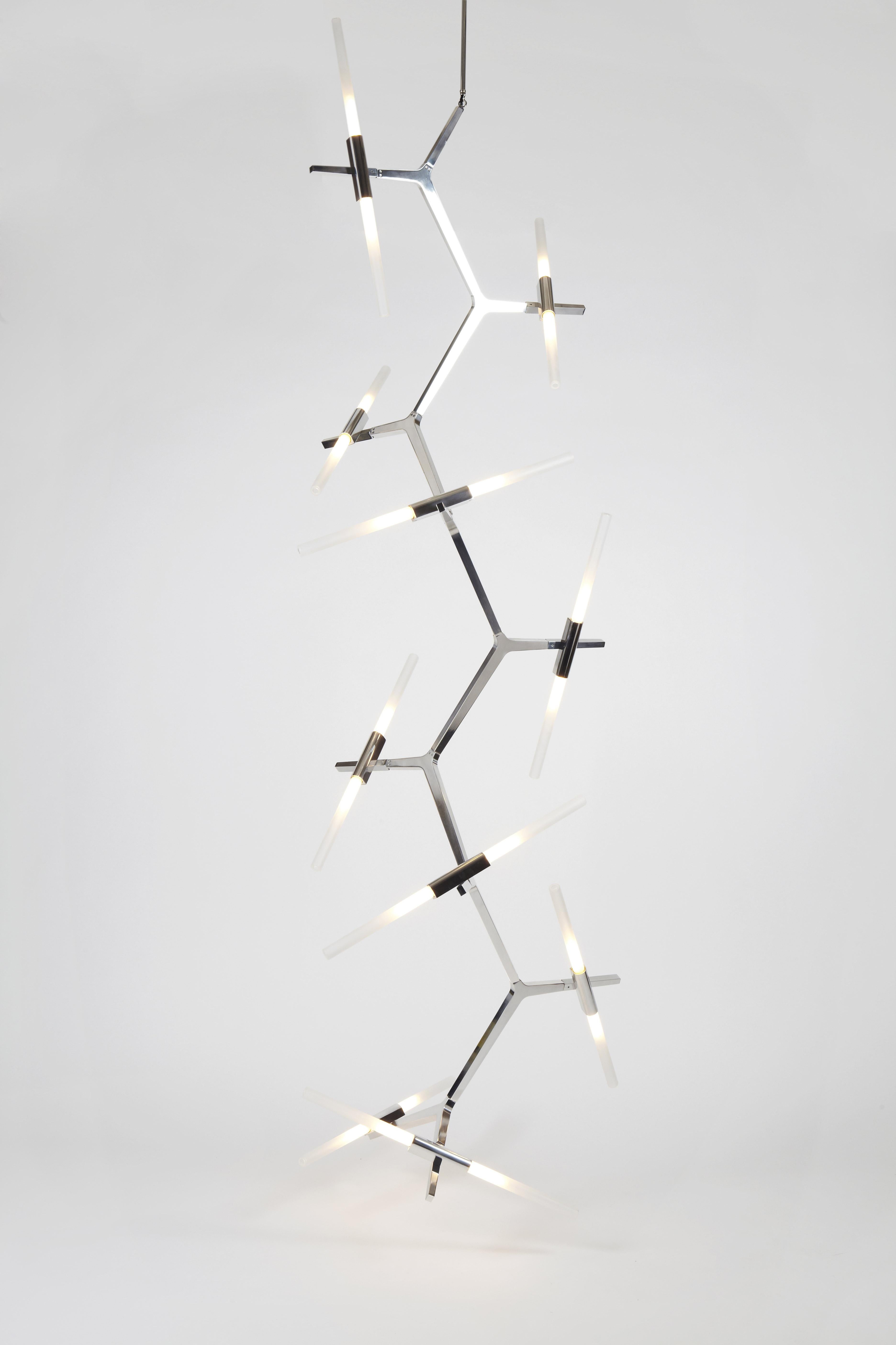 Agnes Cascade Pendant Light in Nickel by Lindsey Adelman for Roll and ...