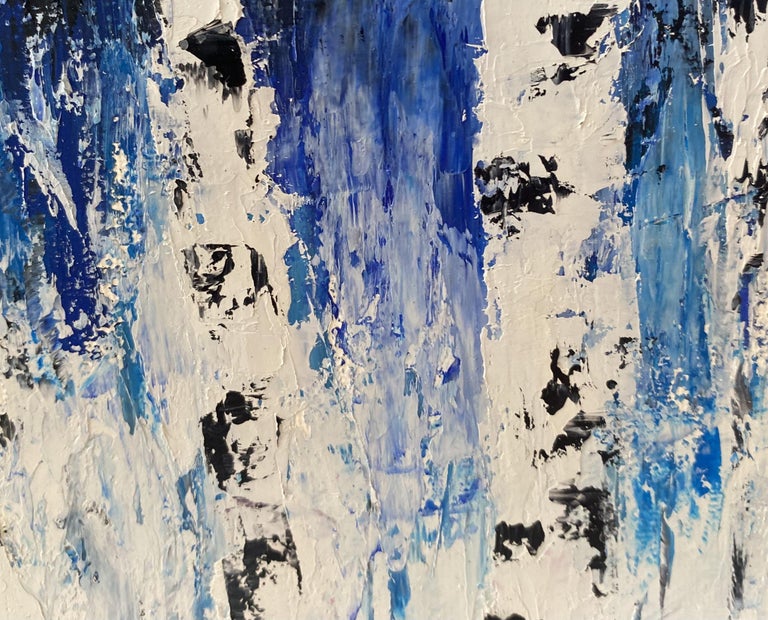 Agnes Nicholson - Birch trees, Painting, Oil on Canvas For Sale at 1stDibs