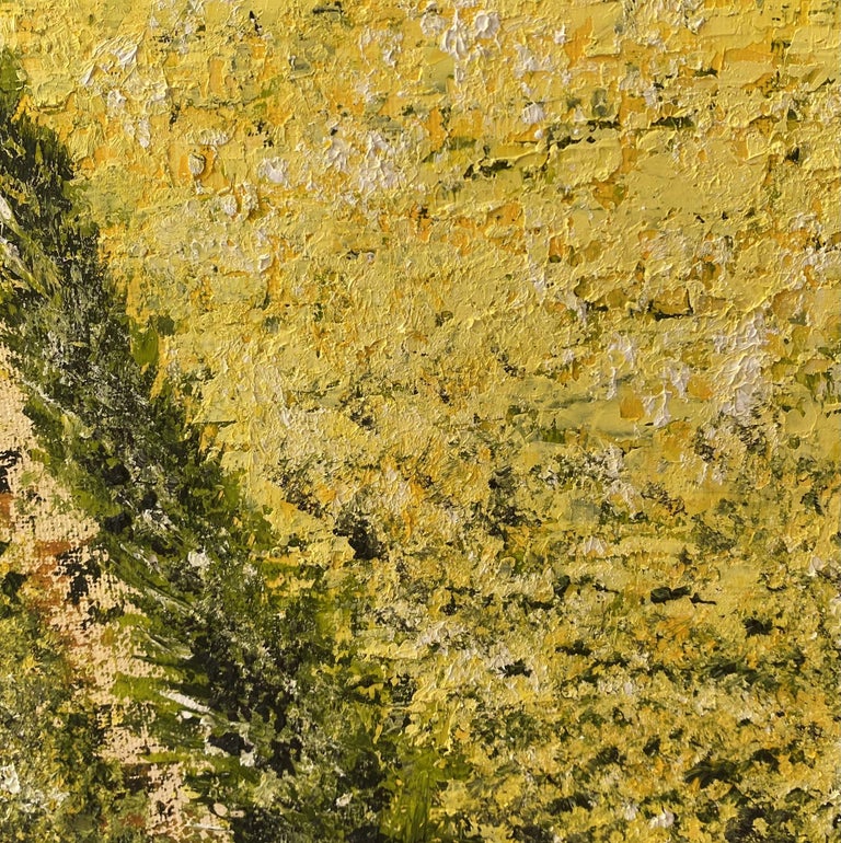 Agnes Nicholson - Yellow field, Painting, Oil on Canvas For Sale at 1stDibs