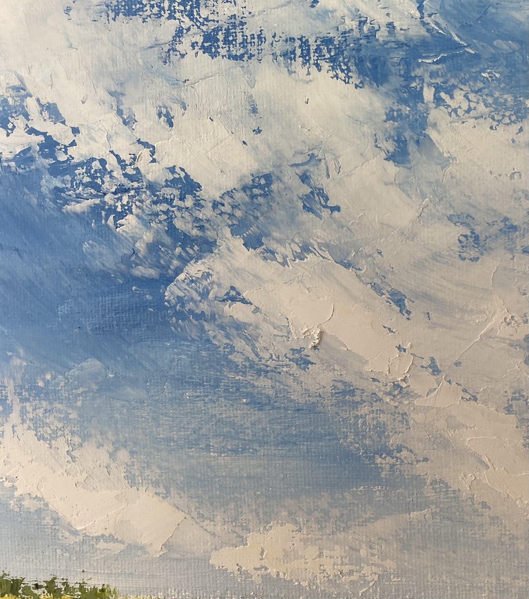 Agnes Nicholson - Yellow field, Painting, Oil on Canvas For Sale at 1stDibs