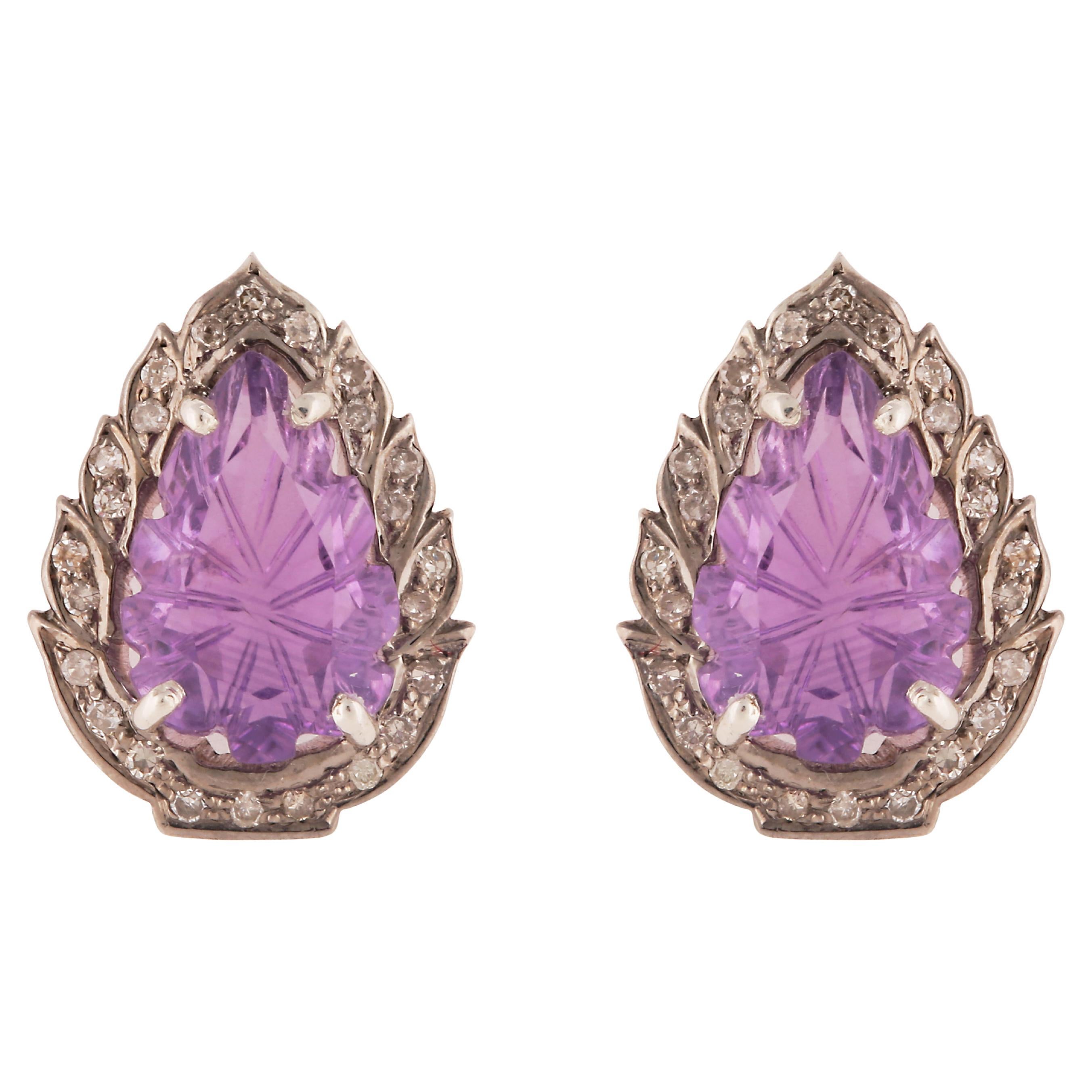 Vermeil Branch Cast Coral Stud Earrings at 1stDibs