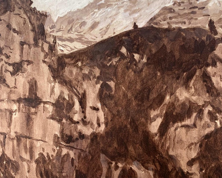 Agnieszka Staak-Janczarska - Mountain sketch - Monochromatic Landscape ...