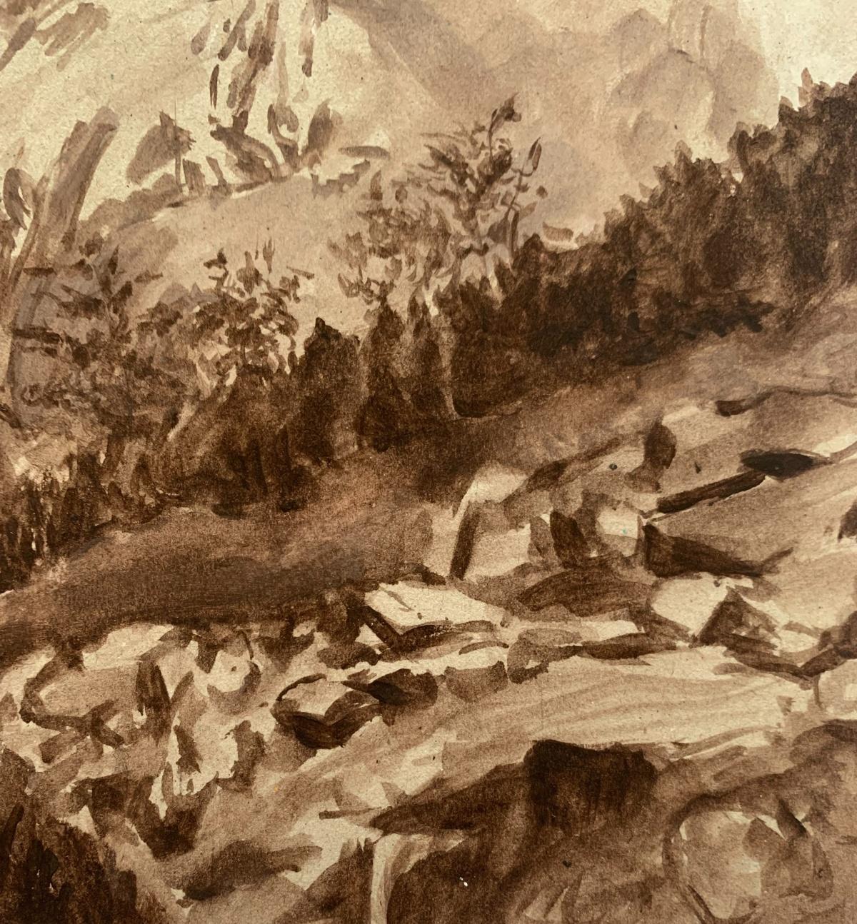 Agnieszka Staak-Janczarska - Mountain sketch - Monochromatic Landscape ...