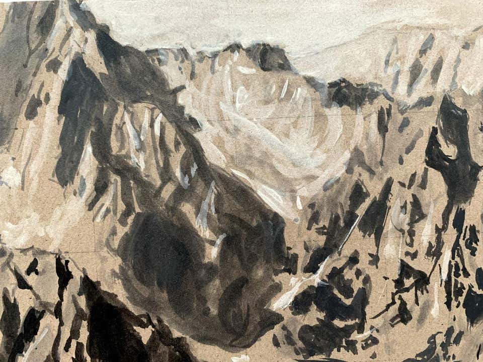 Agnieszka Staak-Janczarska - Mountain sketch - Monochromatic Landscape ... Agnieszka Staak-Janczarska - Mountain sketch - Monochromatic Landscape ...