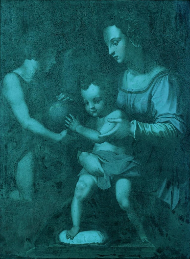 Holy Family Giovannino Bronzino Paint Oil on table 16th Century Old ...