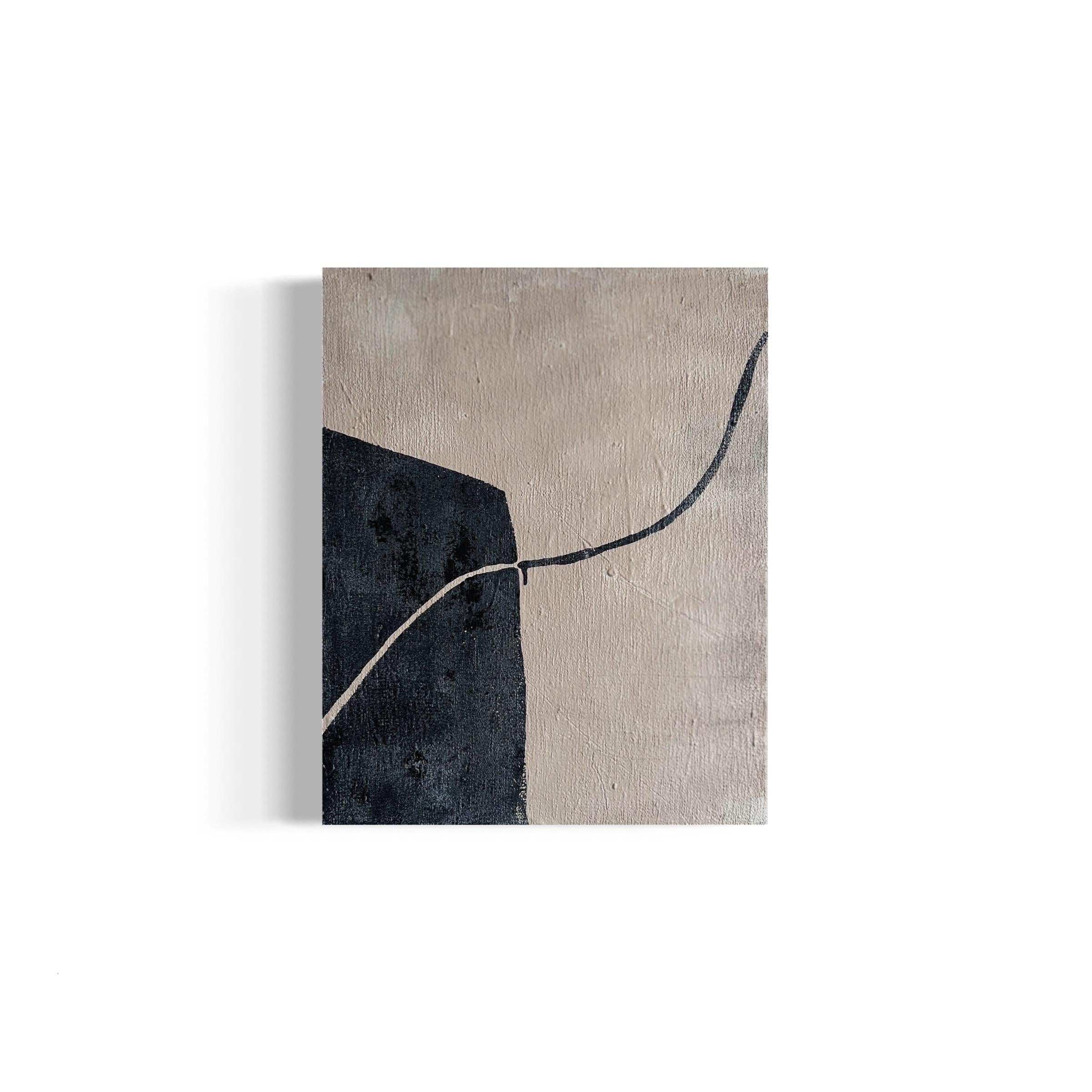 AGR - ABSTRACT Painting Black and White Minimal Spanish Artist AGR 2023 ...