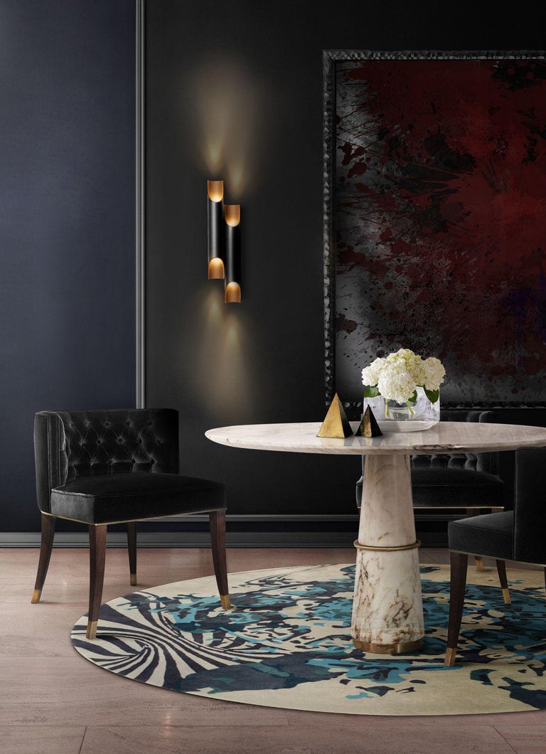 Contemporary Modern Agra 4 Seat Dining Table by Brabbu For Sale at 1stDibs