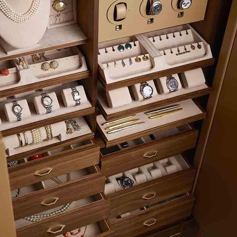 Agresti "Lei Lui Noce" Contemporary Armored Walnut Jewelry and Watch ...