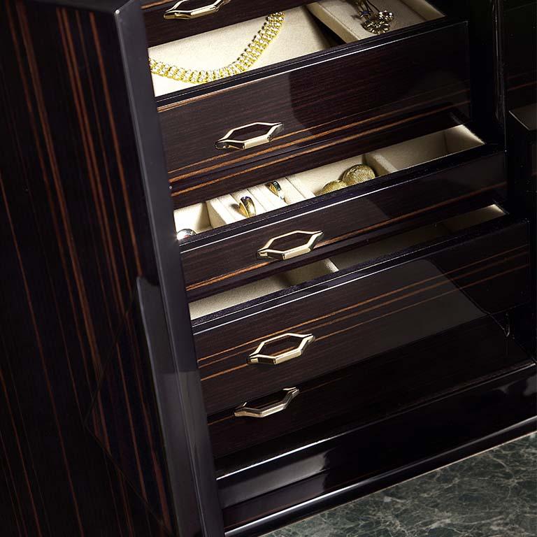 Agresti Nero Forziere Contemporary Chest Safe in Black Polished Wood ...